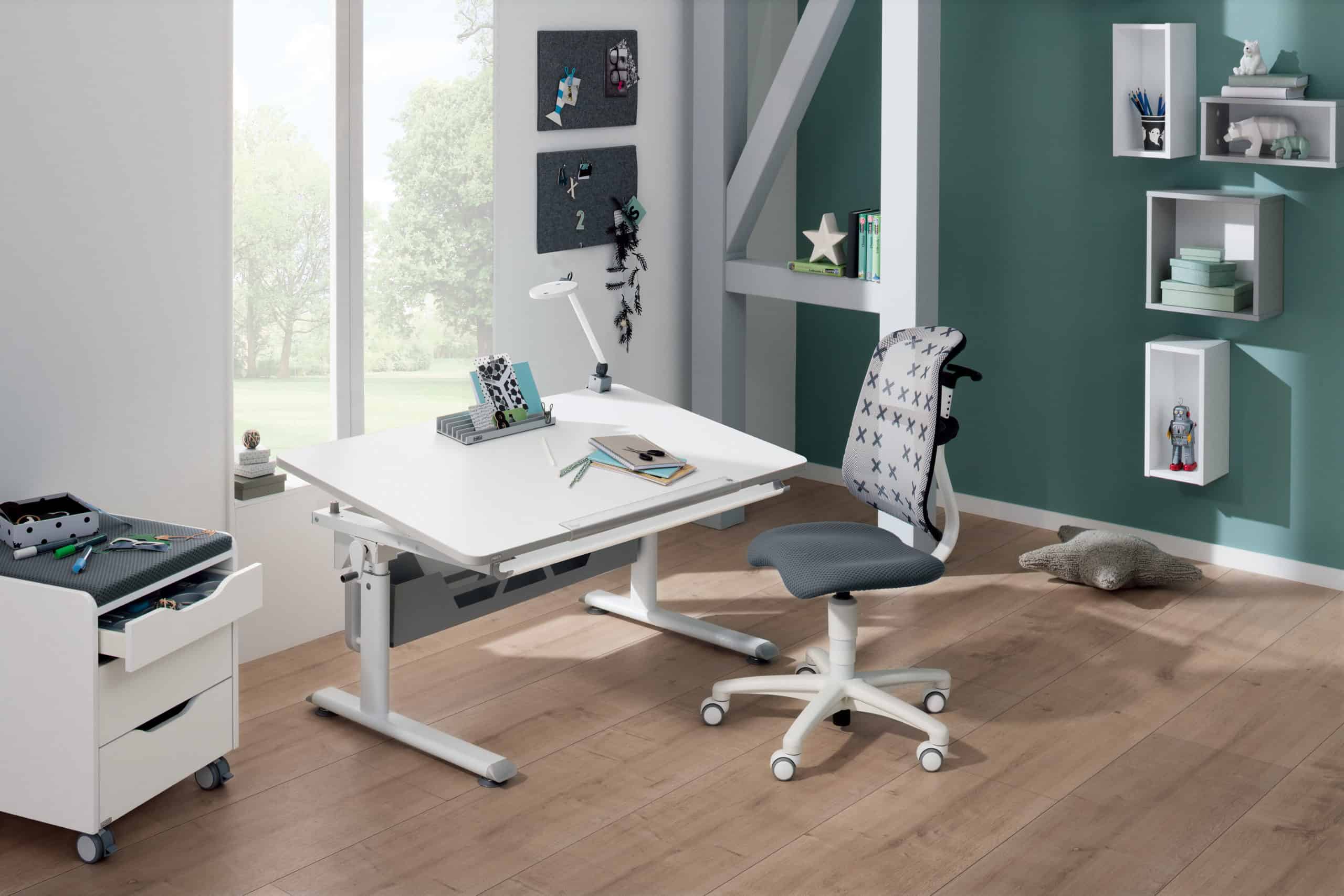 Combo set - Diego Desk with drawer, desk light and chair - Paidi Hong Kong